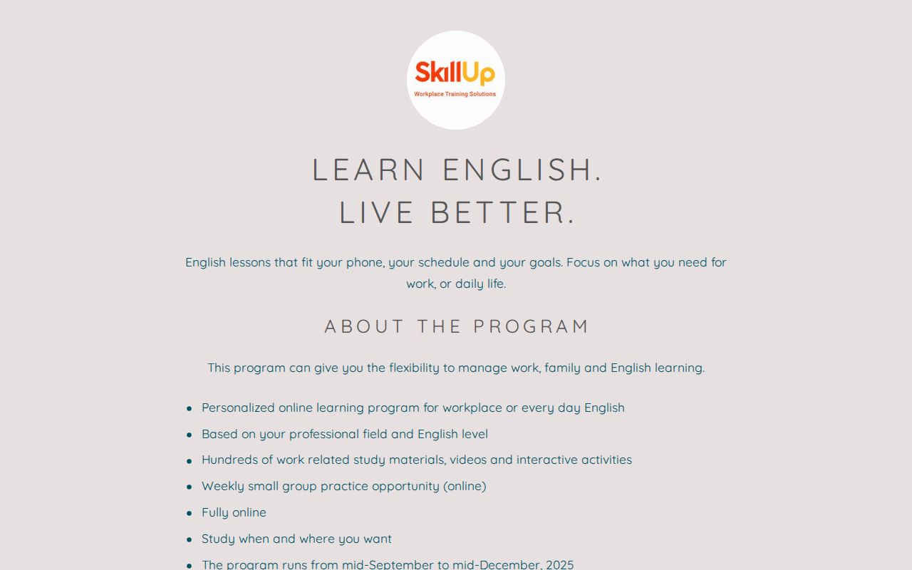 ESL program for newcomers